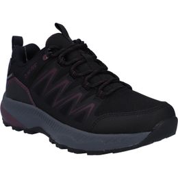 Wanderschuh Hi-Tec "STEALTH LOW WP WOMENS", Gr. 38, schwarz, lila, Textil, Schuhe, wasserdicht