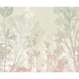 Vliestapete Komar "Digitaldruck Vlies - Healing Harvest - Gr&ouml;&szlig;e 300 x 250 cm", gr&uuml;n (gr&uuml;n, rot), B:300m L:250m, Vlies, Tapeten, Wohnzimmer, Schlafzimmer