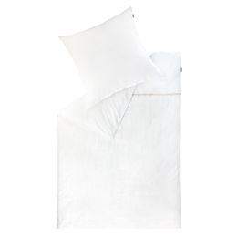 Wendebettwäsche Musterring "Twist", weiß, B/L: 155cm x 220cm, 1 Stk., 1 Stk., Renforcé, B/L: 80cm x 80cm, 2 Stk., Renforcé, 100% Baumwolle, Bettwäsche, aus reiner Baumwolle