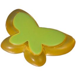 Dekomagnet Liedeco "Schmetterling", gelb (gelb, gr&uuml;n), &Oslash;:3cm, Materialmix, Gardinenbefestigungen, f&uuml;r metallische Fl&auml;chen