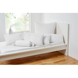 Kissenbezug Primera "Primera Mako-Feinjersey Kissenbezug im Doppelpack", weiß, B:80cm L:80cm, Feinjersey, Obermaterial: 100% Baumwolle, Kissenbezüge, In vielen Uni-Tönen