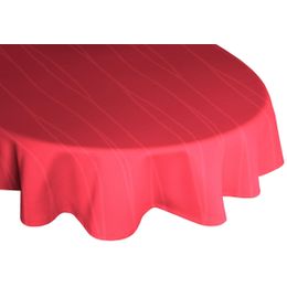 Tischdecke WIRTH "LANGWASSER" Gr. 1, rot, B:130cm L:190cm, Kunstfaser, Tischdecken, oval