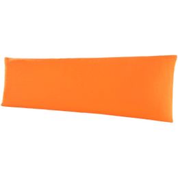 Kissenbezug bellana "Mako-Jersey", orange (papaya), B:40cm L:140cm, Jersey, Obermaterial: 100% Baumwolle, Kissenbezüge, für Seitenschläferkissen