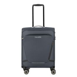 Handgepäck-Trolley Travelite "JETPACK Multi Light 4 Cabin, konzipiert für Condor & Ryanair", Gr. B/H/T: 40 x 55 x 20 37, grau (anthrazit), Polyester, unifarben mit Farbeinsätzen, Koffer, Weichgepäck-Koffer Handgepäck für die meisten gängigen Airlines