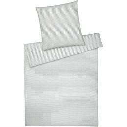 Bettw&auml;sche Elegante "Delicate", gr&uuml;n, B/L: 135cm x 200cm, 1 Stk., 1 Stk., Halbleinen, B/L: 80cm x 80cm, 2 Stk., Halbleinen, Obermaterial: 50% Baumwolle, 50% Leinen, Bettw&auml;sche, Bettw&auml;sche, angenehmes Hautgef&uuml;hl