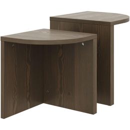 Satztisch Karup Design "COMBINE Tables Set, Couchtisch, Beistelltisch, Satztisch, 2’er Set", braun, B:43cm H:47cm T:43cm, Tische, Beistelltischset aus FSC-zertifiziertem Kiefernholz