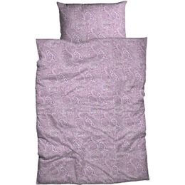 Bettwäsche CASATEX "Lunis", lila, B/L: 155cm x 220cm, 1 Stk., 1 Stk., Renforcé, B/L: 80cm x 80cm, 2 Stk., Renforcé, Obermaterial: 100% Baumwolle, Bettwäsche, Paisley Design, frische u. freundliche Farben