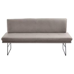 K+w Komfort & Wohnen Polsterbank K+W KOMFORT & WOHNEN, grau (stahl), B:172cm T:65cm, Sitzbänke, Polsterbank in Spitzkissenoptik, Sitzsteppung, in 2 Größen wählbar