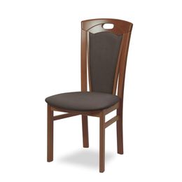 Esszimmerstuhl Home Affaire "FERDI Made in Italy, Massivholz", nuss, elef, nussbaum, B:48cm H:100cm T:57cm, Massivholz, Stühle, Bezug Feinstruktur (wasser- und fleckabweisend) oder Struktur