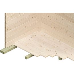 Skan Holz Gartenhaus SKANHOLZ "Texel", rot (schwedenrot), Fußboden im Gartenhaus, Holzwerkstoff, Gartenhäuser