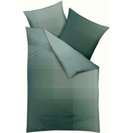 Bettwäsche Kaeppel "Master", grün (jade), B/L: 240cm x 220cm, 1 Stk., 2 Stk., Mako-Satin, B/L: 80cm x 80cm & 80cm x 80cm, 3 Stk., Mako-Satin, Obermaterial: 100% Baumwolle, Bettwäsche, mit Karomuster
