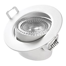 Heitronic LED Einbaustrahler "DL7002", weiß, 1, Ø 8,7 H: 5,5, 1, Leuchten, Einbauleuchte, Downlight, schenkbar, inkl. Wechselblenden, LED Einbaustrahler LED Wandeinbauleuchte LED Deckeneinbaustrahler