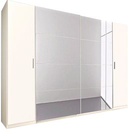 Dreh-/Schwebetürenschrank wimex "Lotto", weiß (weiß, spiegel), B:270cm H:210cm T:65cm, Schränke, Schwebetürenschrank Kleiderschrank