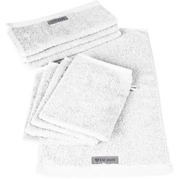 Handtuch Set Ross "Sinfonie", weiß, 8 Stk., Frottier, Obermaterial: 100% Baumwolle, Handtuch-Sets, beinhaltet Gästetücher und Waschhandschuhe