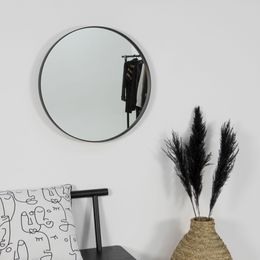 Spiegel SPINDER DESIGN "DONNA 3", schwarz, B:60cm H:60cm T:5cm Ø:60cm, Stahl, glasspiegel, Spiegel, Wandspiegel aus Stahl