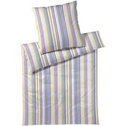 Bettwäsche Elegante "Drive Jersey", bunt (limone), B/L: 135cm x 200cm, 1 Stk., 1 Stk., Mako-Jersey, B/L: 80cm x 80cm, 2 Stk., Mako-Jersey, Obermaterial: 100% Baumwolle, Bettwäsche, angenehmes Hautgefühl
