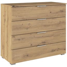Schubkastenkommode Rauch "Sideboard Schubladenkommode AGORDO mit Dekor- oder Hochglanzfront", eiche artisan, B:80 T:42, Holzwerkstoff, Sideboards, vier große und geräumige Schubladen mit viel Stauraum MADE IN GERMANY