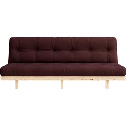 Schlafsofa Karup Design "Lean", braun, B:190cm H:73cm T:99cm, 80% Baumwolle + 20% polyester, Sofas, Schlafsofa, mit Bettfunktion und Futonmatratze