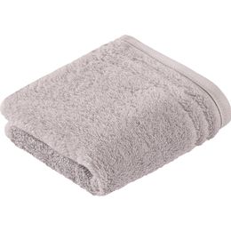 Gästehandtücher Vossen "Vienna Style Supersoft", grau (light grau), B:30cm L:50cm, Walkfrottee, Baumwolle, Handtücher, im Set, supersoft Baumwolle