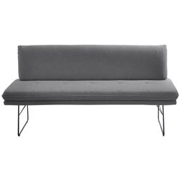 K+w Komfort & Wohnen Polsterbank K+W KOMFORT & WOHNEN, grau, B:172cm H:87cm T:65cm, Sitzbänke, Spitzkissenoptik, Sitzsteppung, hoher Sitzkomfort, in 2 Größen wählbar
