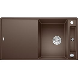 Granitspüle Blanco "AXIA III 5 S-F", braun (cafe), B:50 H:19 T:91, Verbundwerkstoff, Küchenspülen, inklusive gratis Esche-Compound-Brückenschneidebrett
