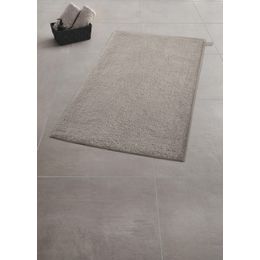Badematte Kleine Wolke "Vita", grau (platin), H:12mm, Baumwolle, Badematten, Badteppich, Uni Farben, mit Schlaufe
