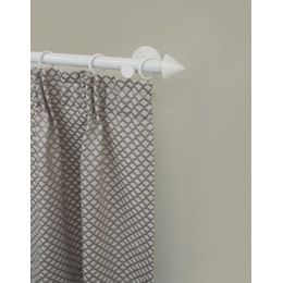 Gardinenstange Garesa "WHITE", weiß, L:360cm Ø:20mm, Eisen, Gardinenstangen, Vorhanggarnitur, verlängerbar, Wandmontage, Endknopf Spitze