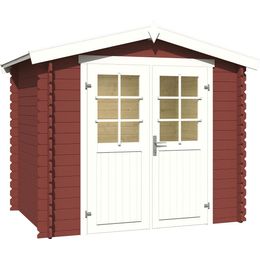 Gartenhaus Lasita Maja "INGO 175", rot (schwedenrot), ohne Fußboden, ohne Dacheindeckung, Holzwerkstoff, Gartenhäuser