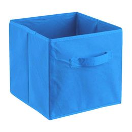 Aufbewahrungsbox ADOB "Faltbox", blau (hellblau), B:31cm H:31cm T:31cm, Stoff, Aufbewahrungsboxen, Faltbox mit Griff