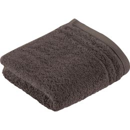 Gästehandtücher Vossen "Vienna Style Supersoft", grau (slate grau), B:30cm L:50cm, Walkfrottee, Baumwolle, Handtücher, im Set, supersoft Baumwolle