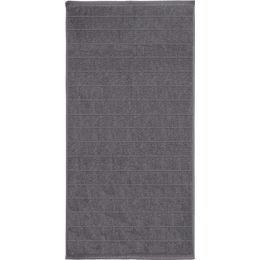 Handtuch Kleine Wolke "Via, Größe 50/100 cm", grau (schiefer), B:50cm L:100cm, Frottier, Baumwolle, Handtücher, Uni Farben, gestreift