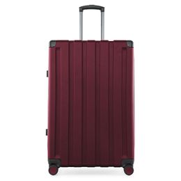 Hartschalen-Trolley Hauptstadtkoffer "Q-Damm, verschiedene Farben und Größen", Gr. B/H/T: 51 x 78 x 31 111, rot (burgund), ABS, festlich, Koffer, Hartschalenkoffer Reisekoffer Trolley mit TSA-Schloss