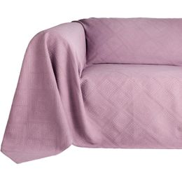 Tagesdecke PEREIRA DA CHUNA Gr. 2, lila (mauve), B:270cm L:250cm, 100% Baumwolle, Tagesdecken