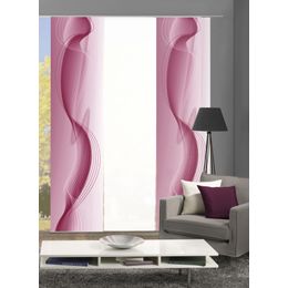 Schiebegardine Home Wohnideen "FILIZ 3er SET" Gr. 1, rot, B:60cm H:245cm, Polyester, Gardinen, Schiebevorhang Digidruck 3er Set FILIZ