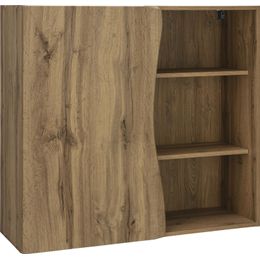 H&auml;ngeschrank KOCHSTATION "KS-Bruneck", wei&szlig; (wei&szlig;, wotaneiche), B:100cm H:90cm T:34cm, Holzwerkstoff, Schr&auml;nke, H&auml;ngeschrank, >>Bruneck<< 100 cm breit, f&uuml;r viel Stauraum, hochwertige MDF-Fronten