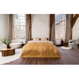 Bettwäsche Kayori "Gassho", beige (natur), B/L: 135cm x 200cm, 1 Stk., 1 Stk., Flanell, B/L: 80cm x 80cm, 2 Stk., Flanell, Obermaterial: 100% Baumwolle, Bettwäsche, Bio-Baumwolle-Flanell