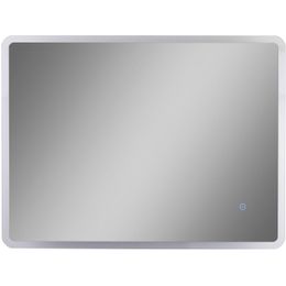 Paco Home Wandleuchte "DAISY", silber, H: 3cm, Leuchten, Spiegel LED Backlight Rund 50cm Touch-Schalter Wandspiegel Bad IP44