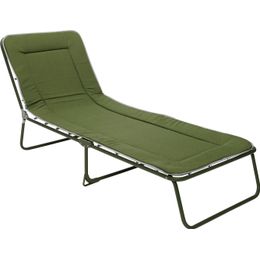 Gartenliege Best "Chiemsee", grün, Obermaterial: 60% Polyurethan, 40% Polyester, Gartenliegen, 4-Fach verstellbar, klappbar, 3-Bein-Liege