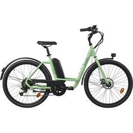 E-Bike Llobe "City E-Bike 26" Town Compact, grün" Gr. 46, grün (grün, grün), Elektrofahrräder, 46cm, 26 Zoll (66,04cm)