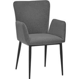 Esszimmerstuhl "El Paso", grau (anthrazit, matt schwarz), B:57cm H:86cm T:62cm, Stoff, SET ONE BY Musterring, Stühle, Vierfuß-Gestell schwarz, verschiedene Farben, Maße B58 x H86 x T62 cm