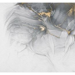 Vliestapete Komar "Digitaldruck Vlies - Ink Gold Fluid - Gr&ouml;&szlig;e 300 x 280 cm", schwarz-wei&szlig; (gold, schwarz, wei&szlig;), B:300m L:280m, Vlies, Tapeten, Wohnzimmer, Schlafzimmer
