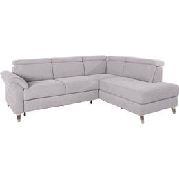 Sit & More Ecksofa SIT & MORE "Arngast L-Form", silber, B:245cm H:84cm T:194cm, Sofas, Ecksofa, inklusive Kopfteilverstellung und Federkern, Topseller