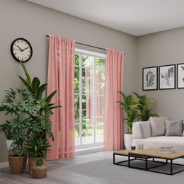 Neutex for you! Vorhang NEUTEX FOR YOU "Libre-ECO" Gr. 1, orange (koralle), B:142cm H:245cm, Jacquard, Polyester, Gardinen