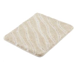 Badematte Kleine Wolke "Tram", braun (caramel), H:20, Polyacryl, Badematten, modernes Wellen Design, Hoch-Tief Effekt