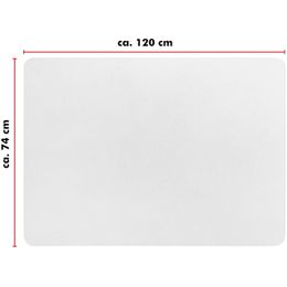 Bodenschutzmatte ANDIAMO "Premium Bürostuhlmatte, Made in Swiss", transparent, B:74cm H:1,7mm L:120cm, Polyethylenterephthalat (PET), Bodenschutzplatten, Bodenschutzplatte, robust & strapazierfähig für den täglichen Gebrauch