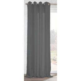 Vorhang my home "Velonia", grau, B:140cm, Polyester, Gardinen, stilvoll, funktional und pflegeleicht