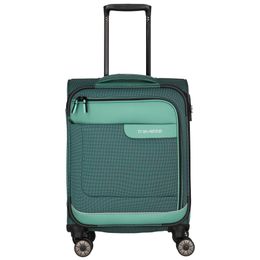 Weichgepäck-Trolley Travelite "VIIA, verschiedene Größen und Farben", Gr. B/H/T: 38 x 55 x 20 34, braun (eukalyptus), Polyester, mehrfarbig, Koffer, Reisegepäck Trolley Koffer Weichgepäck TSA Schloss