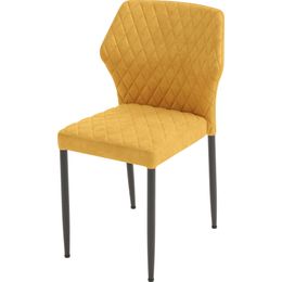 Stapelstuhl Essentials "Louis", gelb, B:49cm H:81,5cm T:57,5cm, Stahl, Stühle, gelb