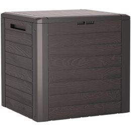 Aufbewahrungsbox Prosperplast "Woodebox, TOPSELLER", braun, B:58,8cm H:46cm T:55cm, Kunststoff, Aufbewahrungsboxen, Aufbewahrungsbox, braun, 140 liter