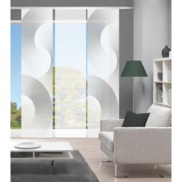 Schiebegardine Vision "BEXON" Gr. 1, grau, B:60cm H:260cm, Polyester, Gardinen, SET,SCHIEBEVORHANG,BAMBUS,DIGITALDRUCK